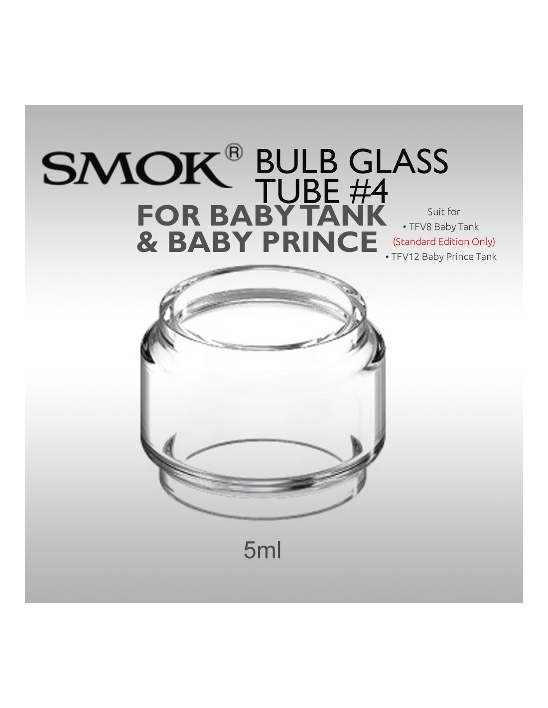 Smok Pyrex TFV8 Bulb 4.5 ml Baby Brit Mini TFV12 Baby Prince Vape Pen ...